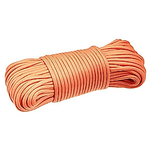 Amazon Basics 550 Type III Paracord, 7-Strand Core, High Strength - 5/32 Inch x 100 Foot (4mm x 30m), Orange