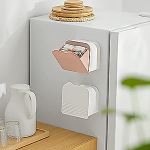 MORNITE Bathroom Canisters Organizer Storage Box Container Feminine Day Overnight Pad Holder Cotton Qtip Makeup Sponges Holder,White