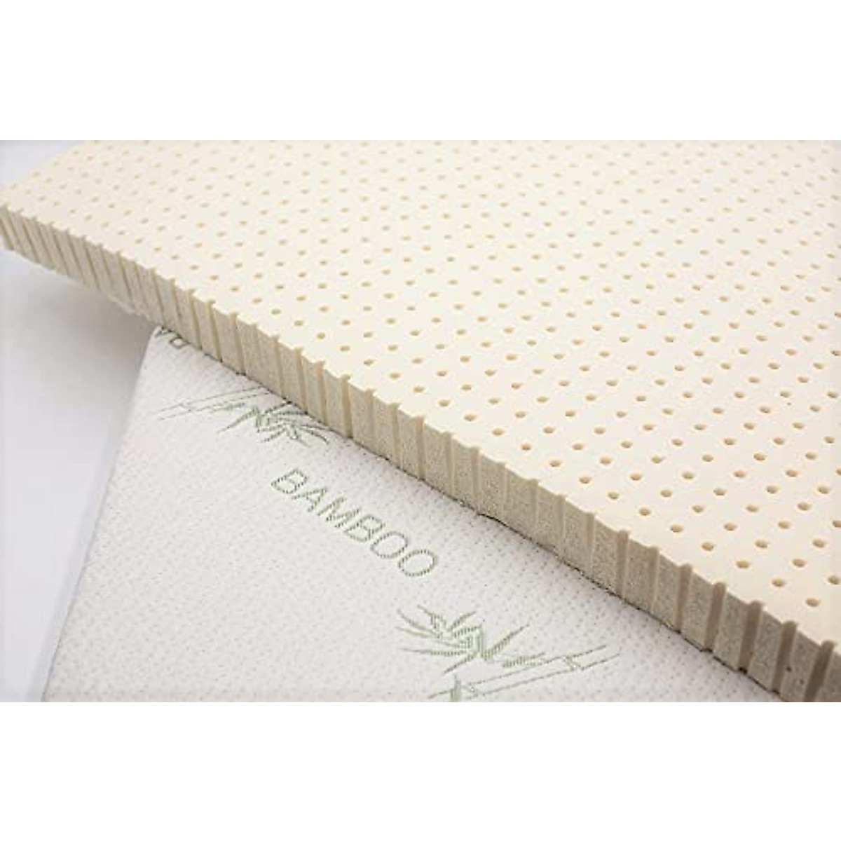 OrganicTextiles Organic Latex Crib Mattress Topper with Natural Bamboo Covering (2", Standard Crib)