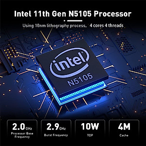 Beelink U59 Mini PC with Processor N5105,16G DDR4 500G SSD Mini Desktop Computer, Support 2.4G/5G Dual WiFi, Dual NIC LAN, BT4.0, Dual HDMI Business Mini Computer