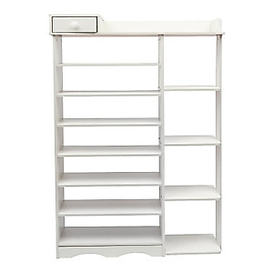 YIYIBYUS 8 Tier Shoe Rack,Wall Tower Cabinet Shoe Storage Organizer Entryway Shoe Shelf
