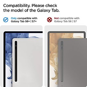 Spigen Rugged Armor Pro Designed for Galaxy Tab S8 Plus Case (2022) / Galaxy Tab S7 Plus Case (2020) with S Pen Holder - Black