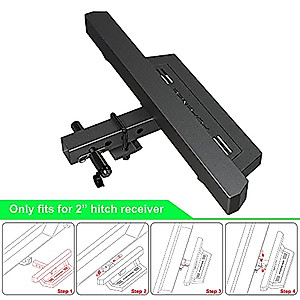 POFENZE Hitch Step fit for Vehicles with 2" Towing Receiver, Protect Rear Bumper Bar