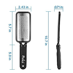 Colossal Pedicure Rasp Foot File, Professional Foot Care Pedicure Stainless Steel File to Removes Hard Skin, Can Be Used On Both Dry and Wet Feet