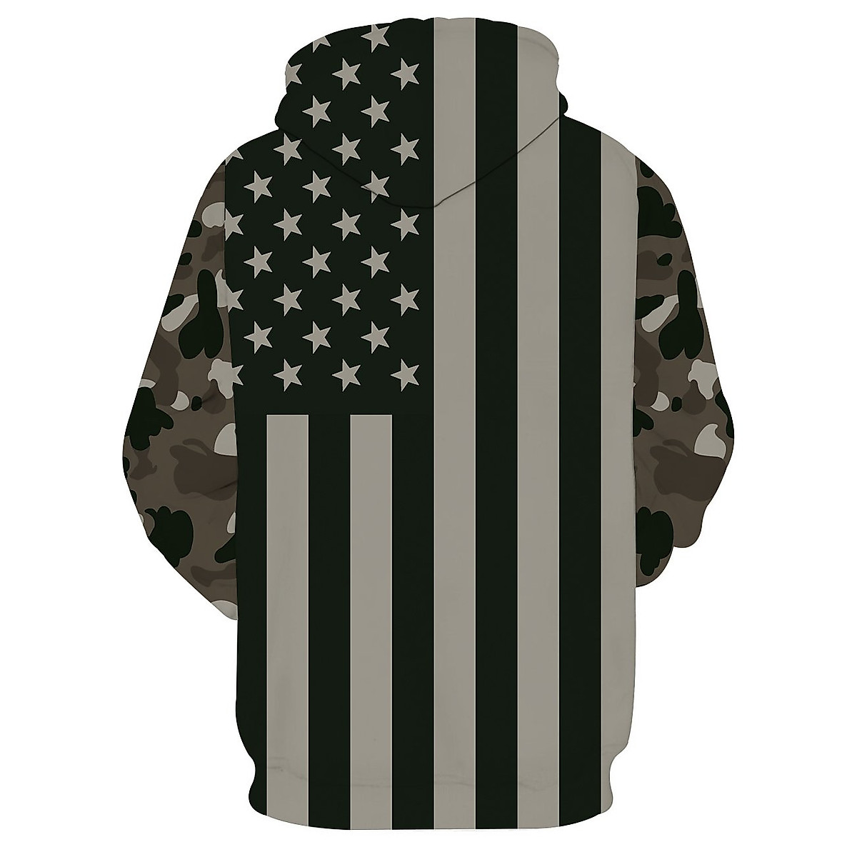 SYAIMN Unisex 3D Pullover Hoodies for Men Women Black Strip Graphic Hooded Hoodie with Pocket Medium