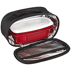 TATAY Urban Food Casual Mini - Insulated Lunch Bag, 1.5 L Capacity, with 1 Plastic Food Storage of 0.5L BPA Free, Black. Measures 21.5 x 9 x 12 cm