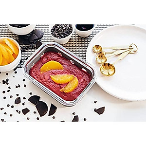 GENICOOK Borosilicate Tempered Glass Food Storage Containers with Glass Lid - Food Grade Silicone Wrap & Air Release Vent, Rectangle shape - 10 pc set (5 Containers - 5 Matching Lids) Multi-colored