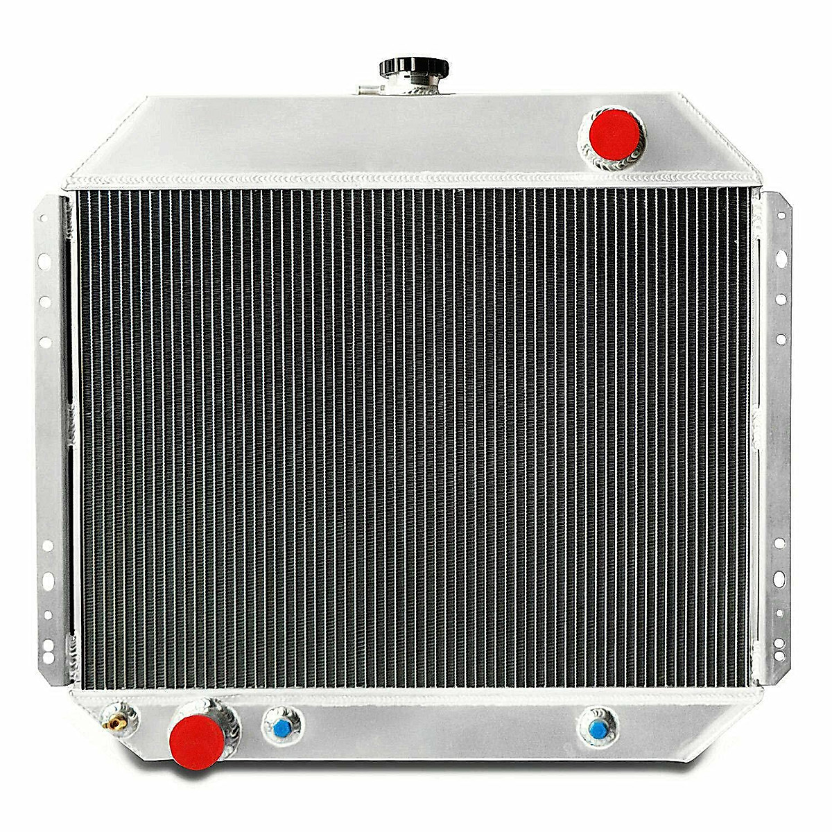 Cubauto 4 Row Core Radiator for 1966-1979 Ford F100 F150 F250 F350 Pickup Truck Brocon 1967 1967 1969 1970 1971 1972 1973 1974 1975 1976 1977 1978 All Aluminum Downflow Radiator+2X12" Fan W/Shroud