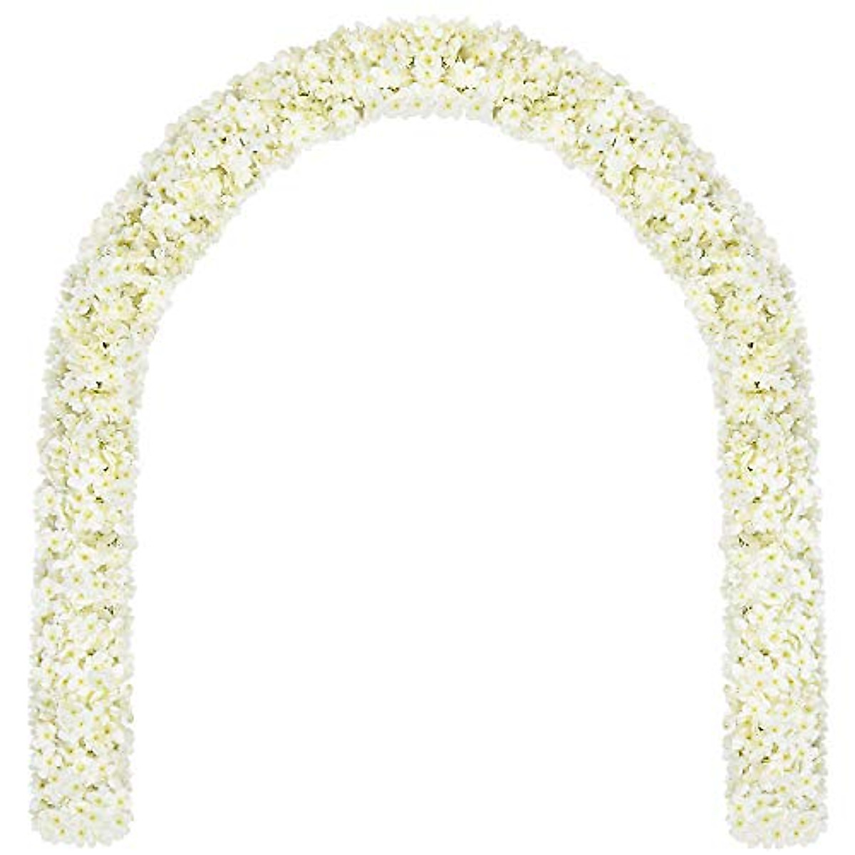 Artflower 2 Pack Artificial Cherry Blossom Garland Hanging Vine Silk Garland Silk Artificial Flower Faux Sakura Garland for Wedding Garden Arch Wall Home Party Decor（White）