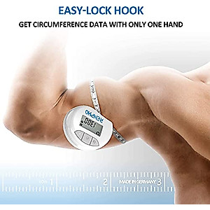 Smart Tape Measure Body with App - RENPHO Bluetooth Measuring Tapes for Body Measuring, Weight Loss, Muscle Gain, Fitness Bodybuilding, Retractable, Measures Body Part Circumferences, Inches & cm