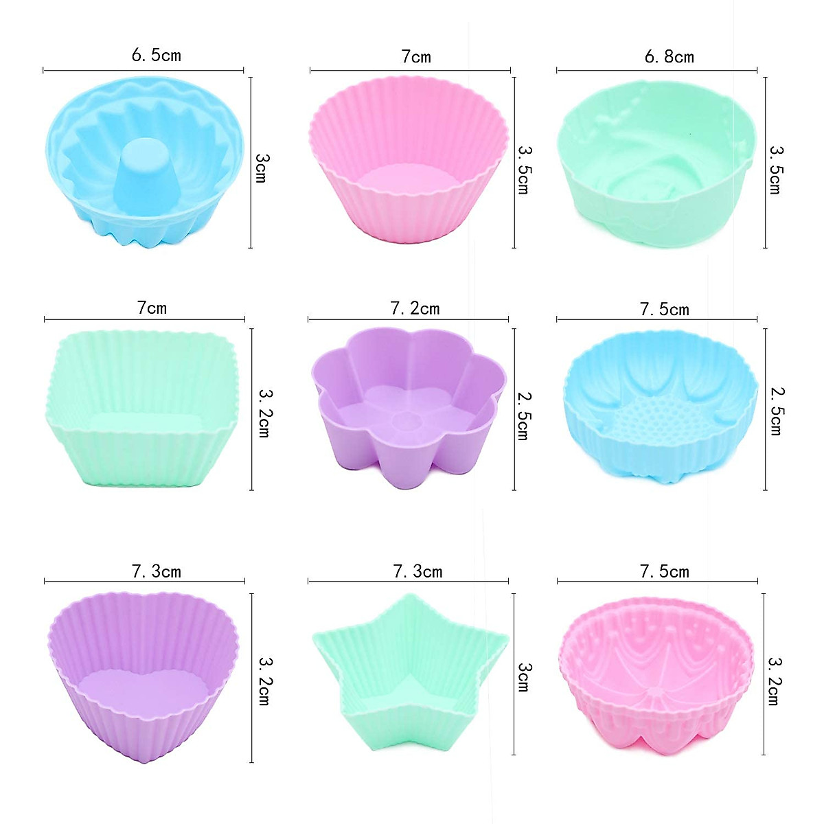 To encounter 60 Pack Silicone Cupcake Baking Cups