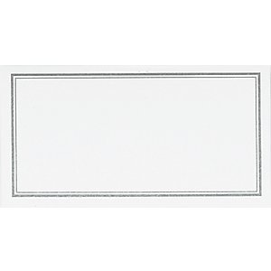 C.R. Gibson White and Silver Table Place Cards for All Occasions, 20 pc, 3'' W x 1.75'' H