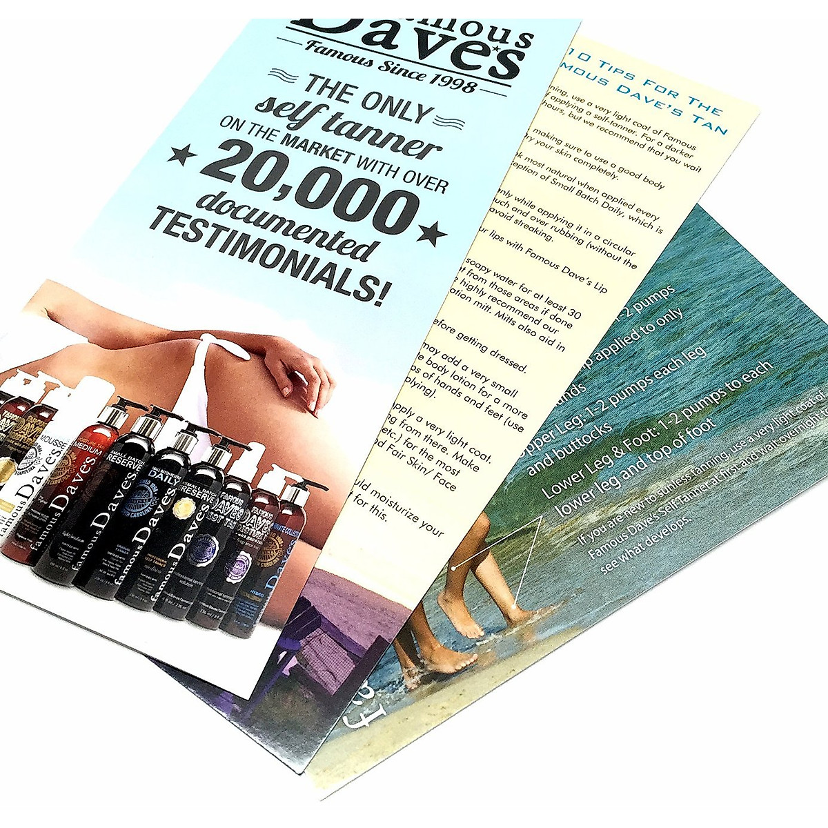 Dave's Dark Self Tanner Sunless Tanning Lotion with Bronzer - For All Skin Types