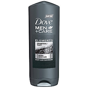 Dove Men + Care Elements Body Wash, Charcoal and Clay, 13.5 Ounce (Pack of 3)