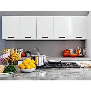 Brute Strength - Leather Drawer Pulls - Cognac - 6 pcs - 6-1/2 x 1 ’’ - Leather Handle - Leather Dresser Pulls - Cabinet knobs Dresser knobs - Dresser Handles