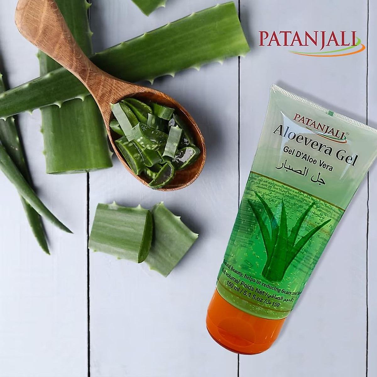 Patanjali Aloe Vera Gel 150ml - Saundarya Moisturizer for Oily Skin, with Vitamin E