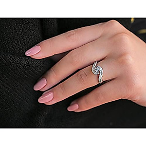 Kobelli Diamond Dual Wave Engagement Ring - white-gold / 10.0