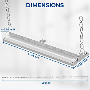 CINOTON 4FT 210W LED Shop Light with 28350LM,0-10V Dimmable Linear High Bay Lighting with 5000K120-277V 135LM/W Commercial Bay Lights for Garage Office Warehouse Workshop Factory UL Listed 10 Pack