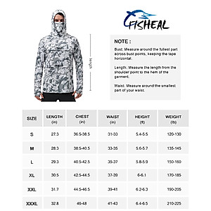 FISHEAL Men's Performance Fishing Hoodie Shirt - UPF 50+ Sun Protection Long Sleeve Thumbholes Shirts with Neck Gaiter