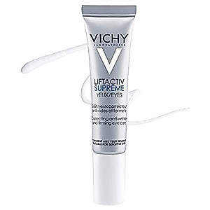 Vichy LiftActiv Supreme Anti Wrinkle Eye Cream, Firming Eye Cream with Caffeine for Dark Circles & Puffiness, Ophthalmologist Tested, 0.51 Fl Oz (Pack of 1)