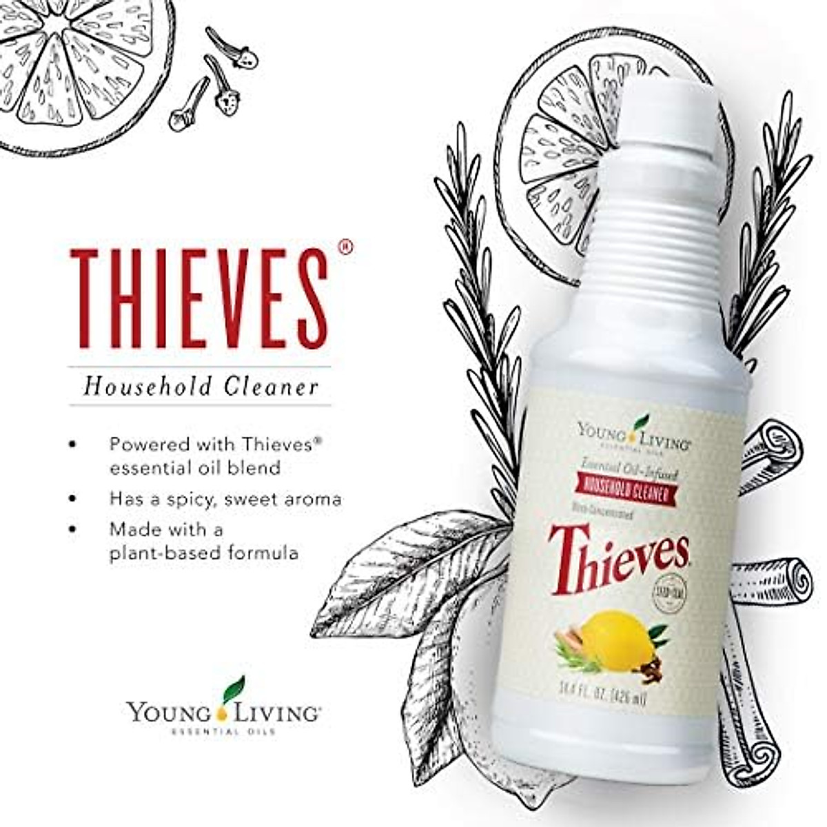 Thieves Household Cleaner by Young Living, 14.4 Fluid Ounces