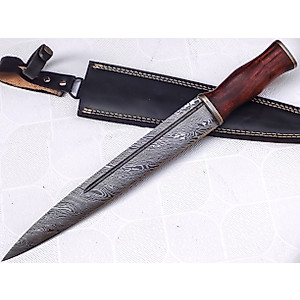 Poshland REG-212, Custom Handmade Damascus Steel 17 Inches Dirk Blade Knife (REG-212)