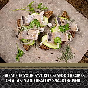 Brunswick Golden Smoked Herring Fillets, 3.25 oz Can (Pack of 12) - 18g Protein per Serving - Gluten Free, Keto Friendly - Great for Pasta & Seafood Recipes