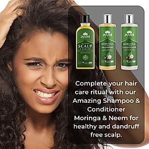 Ayumi Bio-Active Scalp & Hair Oil | Clinically Tested to Reduce Dandruff and Dry Flakes | Soothes Itchy Scalp | Pre Shampoo Treatment | Nourishes & Protects Hair Strands | 5.1 Fl Oz