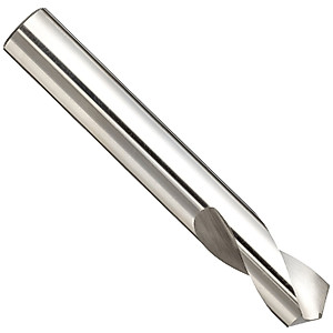 YG-1 - 2241L High Speed Steel NC Spotting Drill Bit, Uncoated (Bright), Straight Shank, Slow Spiral, 120 Degree, 3/8" Diameter x 3-1/2" Length (Pack of 1)