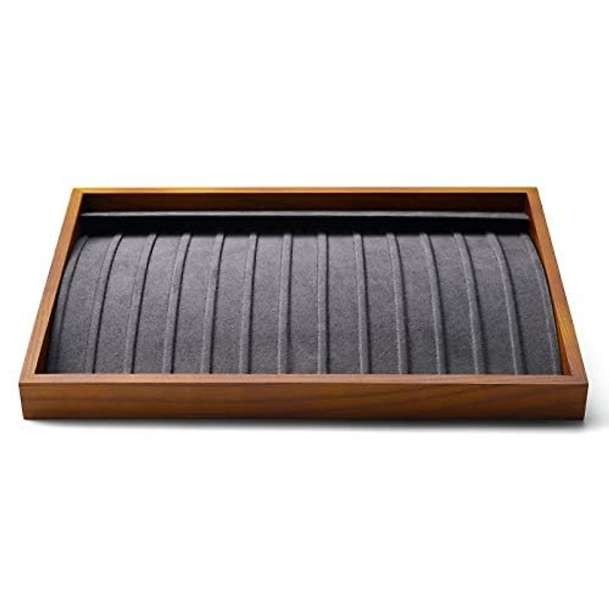 Oirlv Wood 13 Grids Necklace/Bracelet/Pendant Display Tray Jewelry Drawer Organizer Stackable Jewelry Trays(Grey)