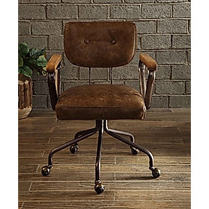 ACME Hallie Executive Office Chair - 92410 - Vintage Whiskey Top Grain Leather