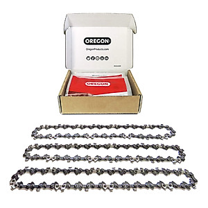 Oregon S52 AdvanceCut Chainsaw Chain for 14-Inch Bar – 52 Drive Links, Replacement Low-Kickback Chainsaw Blade & Universal Chainsaw Field Sharpening Kit - Includes 5/32-Inch, 3/16-Inch