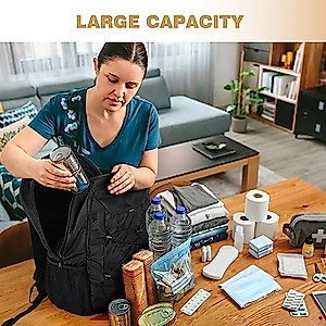 Celvetch Hiking Backpack for Women Men - 40L Camping Backpack Packable Backpack for Travel Lightweight Casual Daypack Backpacks - Black