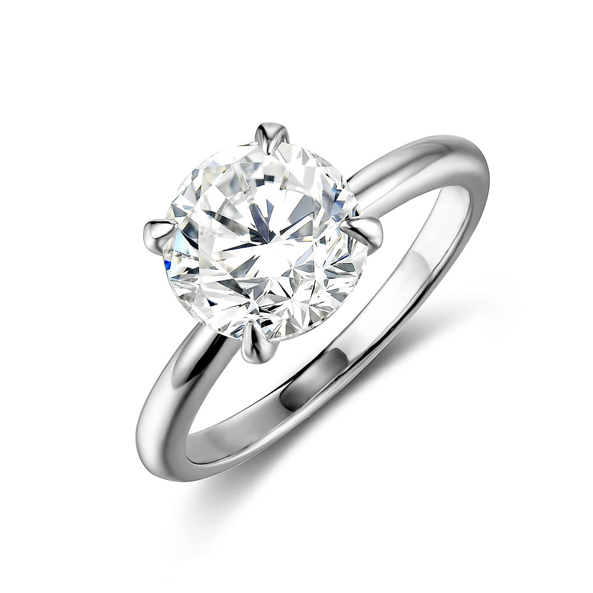 Ms.Iconic Engagement Rings for Women, 2 Carat Modissanite Sterling Silver Rings with 18K White Gold Plated and It Can be a Wedding Rings for Women or Promise Rings for Her, Anillos para Mujer