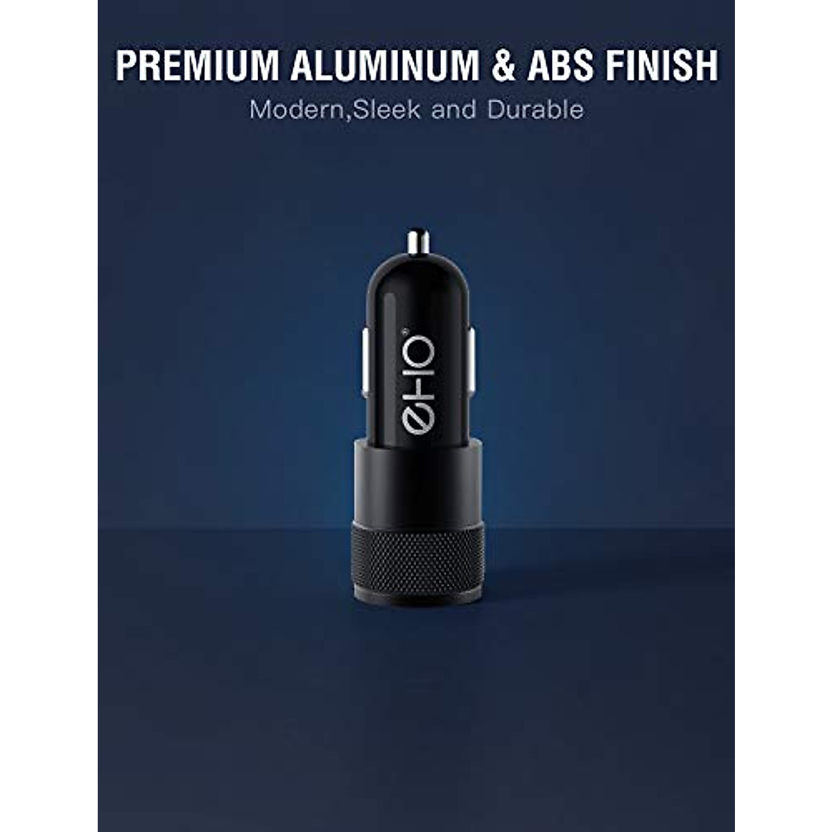 USB C Car Charger, EHO 45W (25W+20W) Dual Port PD 3.0 Dual Type C Fast Car Charger Adapter PPS Super Fast Charger Compatible with iPhone 13 Pro Max/12 Pro Max, Galaxy S22/S21/S20, iPad Air/Pro, Black