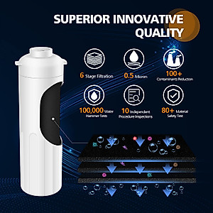 PUREPLUS WFC5300A Under Sink Water Filter, 22000 Gallons, 99.99% Chlorine Reduction, NSF/ANSI Certified, Replacement for WFS5300A Under Counter Water Filtration System