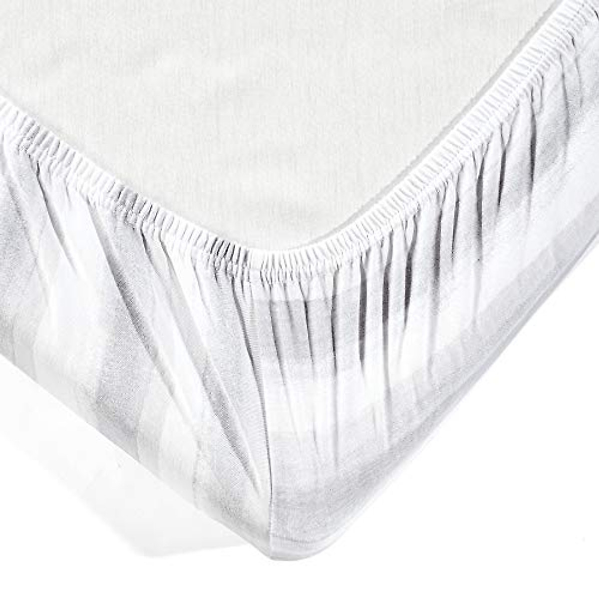 Lush Decor Baby Jungle Adventure Organic Cotton 2 Pack Fitted Crib Sheet, Gray, 52" L x 28" W + 9" Drop