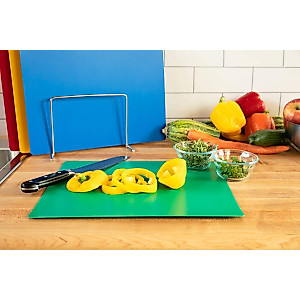 Professional Kitchen Cutting Board Mats - Flexible 4 Color Set, 15 x 12 Inch NSF
