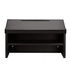 Adir Tabletop Podium Wood - Portable Presentation Podium, Lectern Book Stand for Reading with an Adjustable Shelf for Churches, Restaurants, and Classrooms (Black)