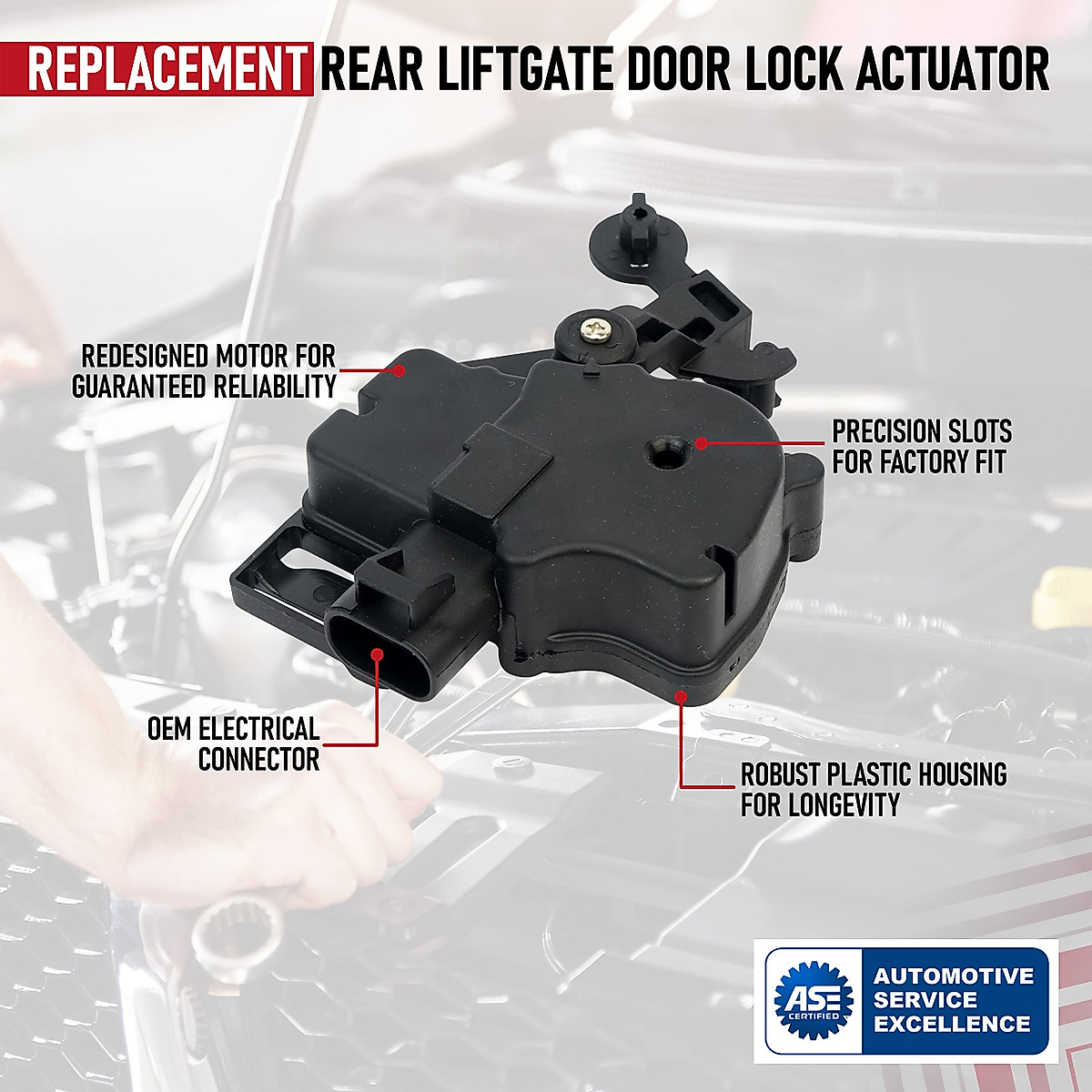 AA Ignition Rear Liftgate Door Lock Actuator for Chevy, GMC, Cadillac - Replaces 15250765, 15808595, 746015, 25001736 - Fits Tahoe, Suburban, Yukon, Denali, Escalade, ESV, EXT (2000-2006 Models)