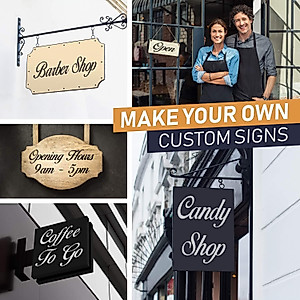 Letter Stencils for Painting on Wood - Alphabet Stencils with Calligraphy Large Font and Cursive Letters Numbers Signs - Reusable Plastic Art Craft Stencils - Set of 40 Pcs - 160 Designs