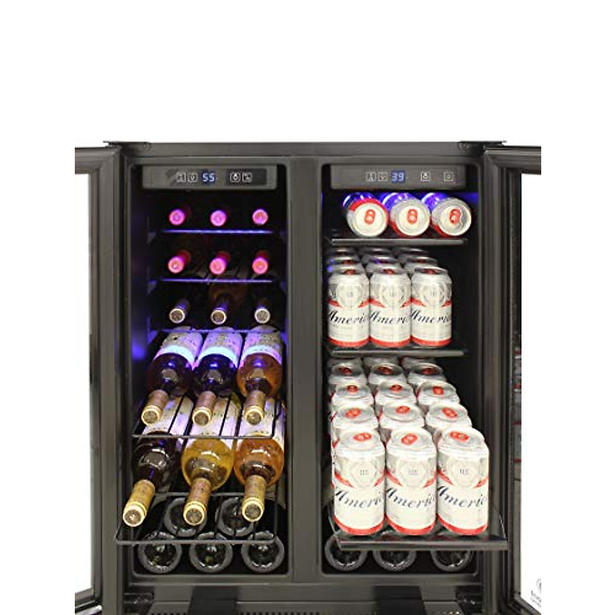 Vinotemp EL-BWC102-02 Touch Screen Beverage Wine Cooler, Black