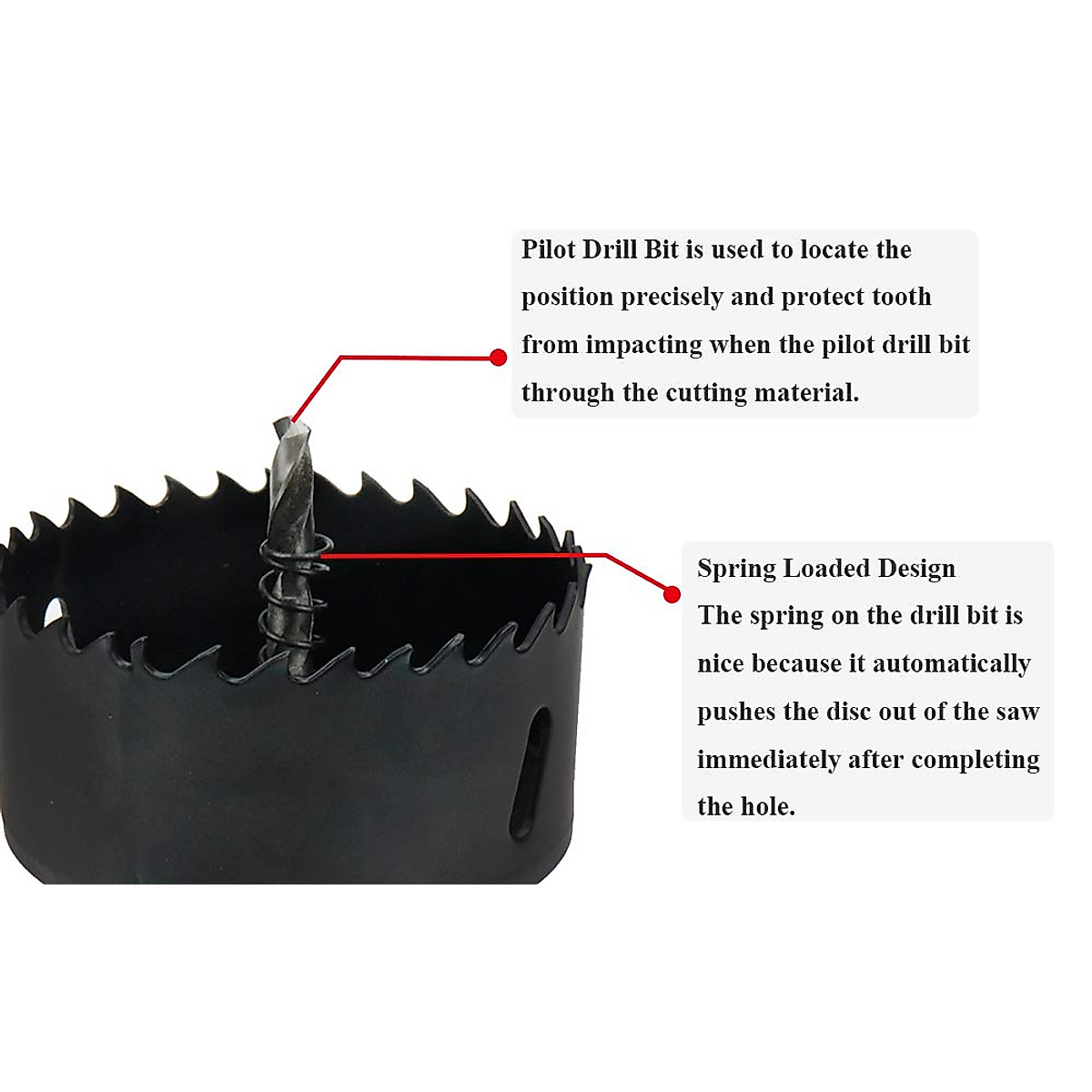 Rannb Hole Saw 3-inch Dia Hole Cutting Drill Bit for Drilling Holes in Wood, Plastic, Drywall, Thin Metal