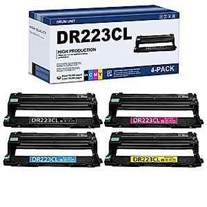 MITOCOLOR High Yield Compatible DR-223 DR223CL Drum Unit Replacement for DR223-CL Brother MFC-L3710CW HL-3210CW 3230CDN DCP-L3550CDW Printer (1BK+1C+1M+1Y,4-Pack)