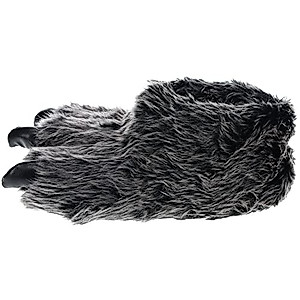 FEETMOJI Toddler Slipper Bear Claw, Monster Claw Novelty Slipper, Grey, Size 5/6
