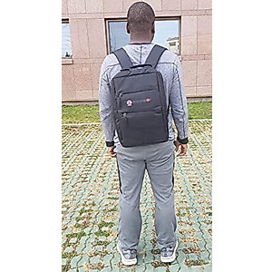 Multipurpose Go Travel Laptop Backpack,Extra Large Anti Theft College School Backpack for Men and Women with USB Charging Port (Black)