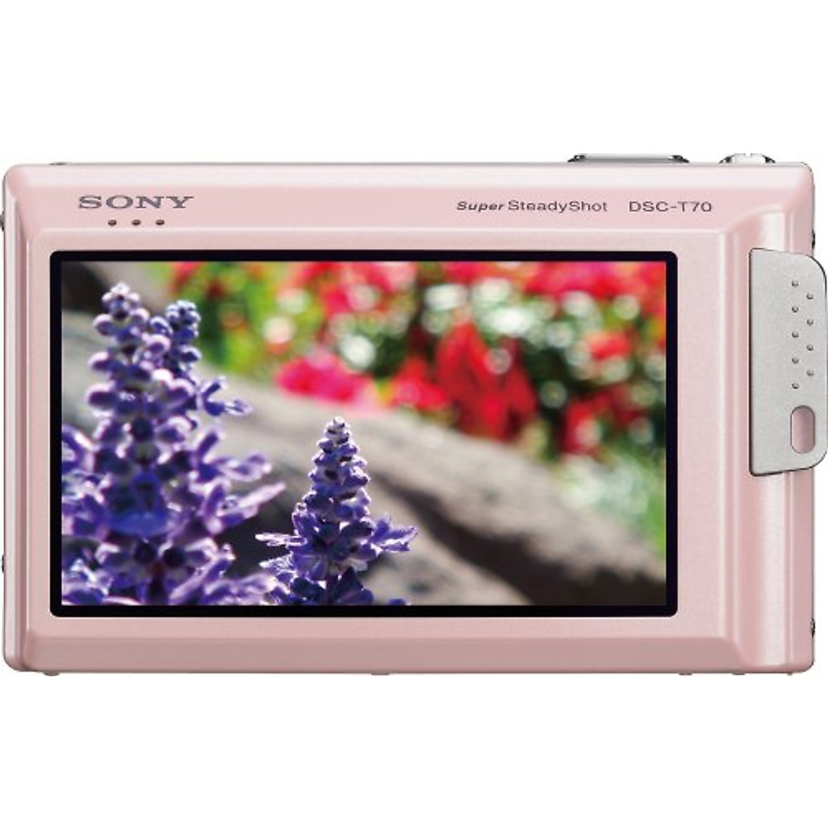 Sony Cybershot DSC-T70 8.1MP Digital Camera with 3x Optical Zoom with Super Steady Shot Image Stabilization (Pink) (OLD MODEL)