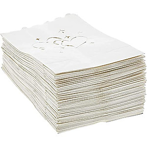 White Luminary Bags for Weddings and Party Decor (10 x 5.9 x 3.5 in, 60 Pack)