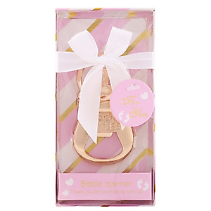 24 Pack POPPIN BOTTLES Key chain Bottle Opener Girl Baby Shower Favors for Guests Girl Baby Shower Souvenirs Bottle Opener,Girl Pink Baby Shower Decoration Supplies (Pink, 24)