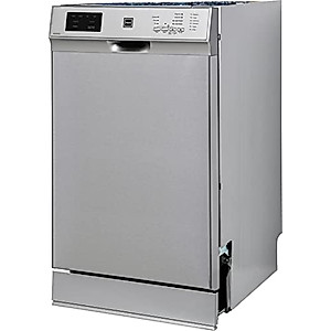 RCA RZ0381 Front Control-Built in FULLSIZE Dishwasher, 57 DBA, Stainless Steel, 18” WIDE, Stainless